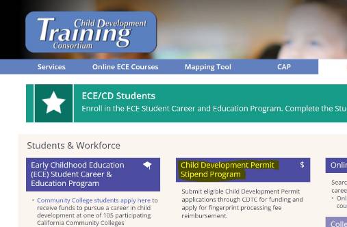 Cerritos College - Child Development Permit Matrix